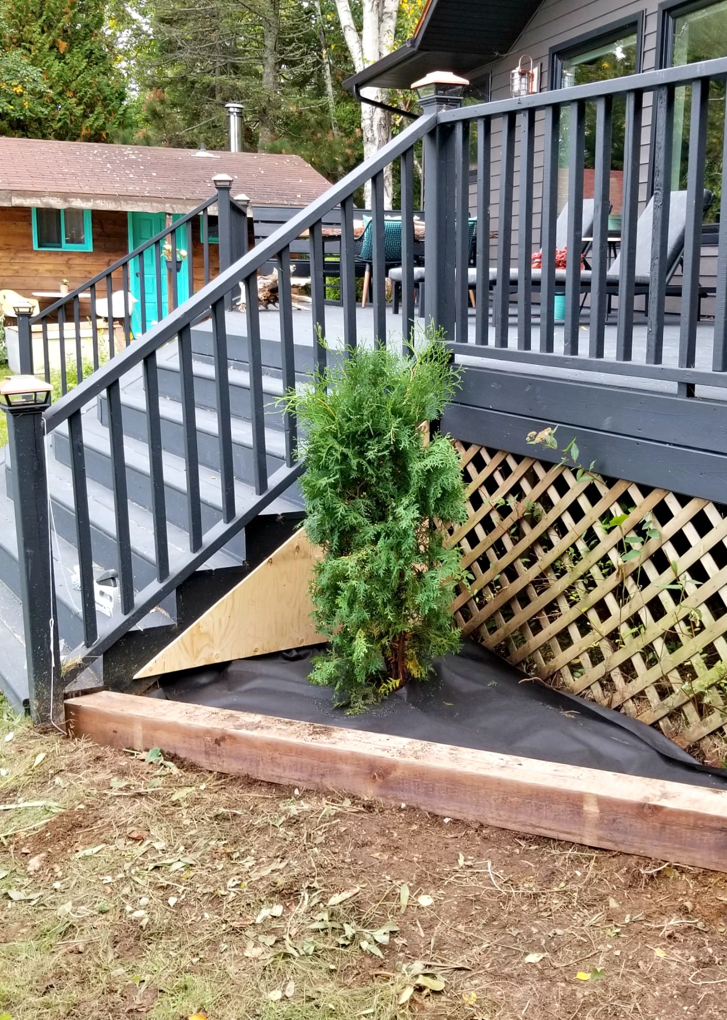 Modern DIY Vertical Slatted Deck Skirting (Sponsored by The Home Depot ...