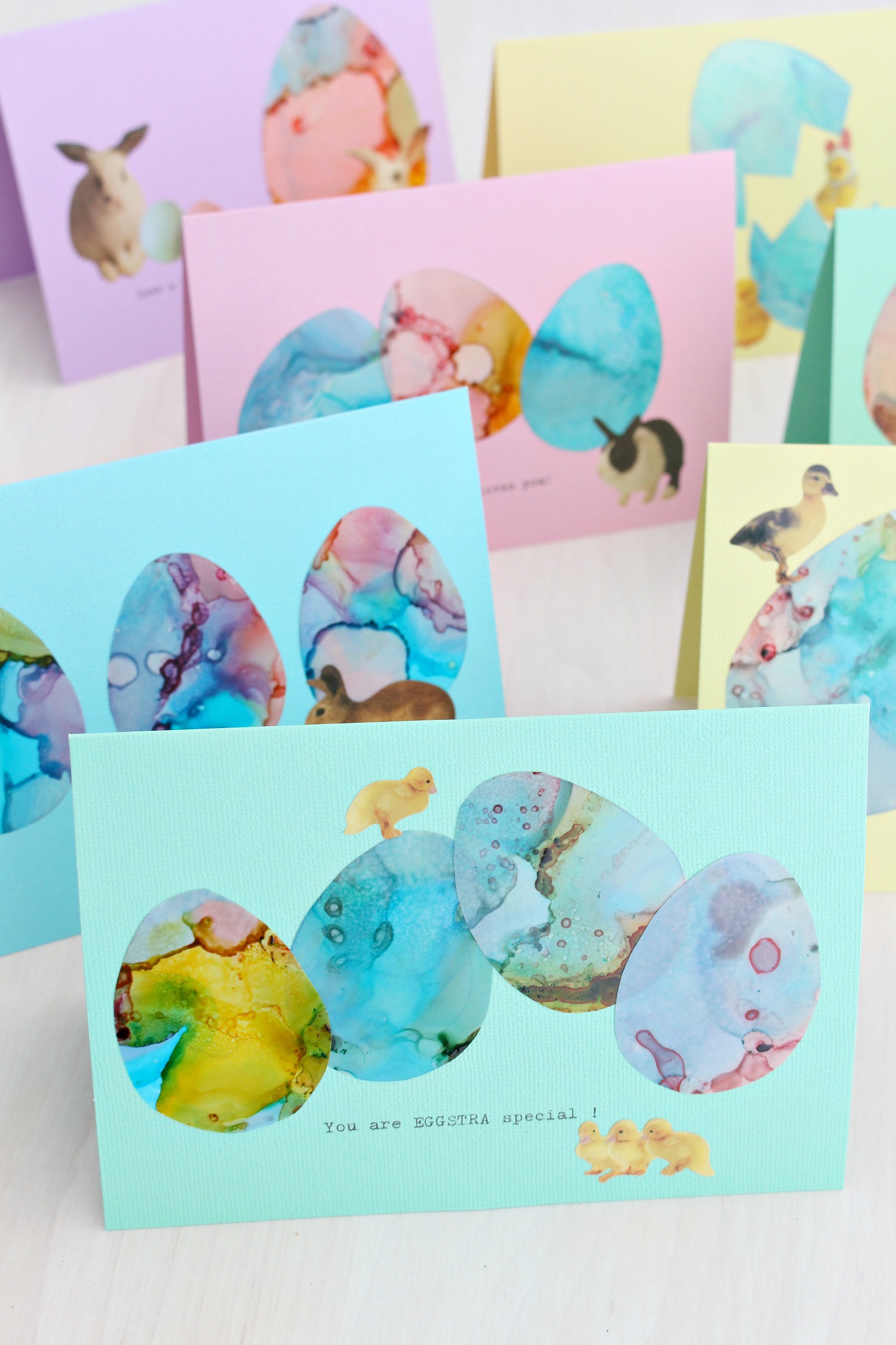 Easy Handmade Easter Cards Using Alcohol Inks | Dans le Lakehouse