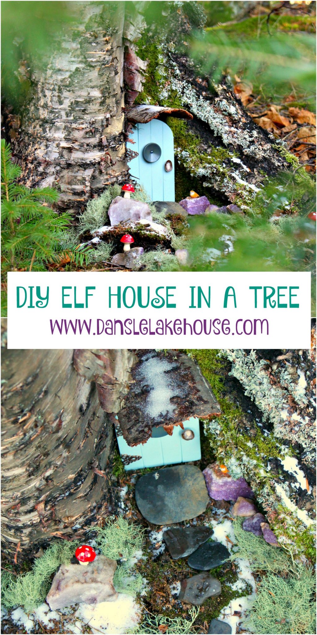 DIY Elf House or Fairy Door in a Tree | Dans le Lakehouse