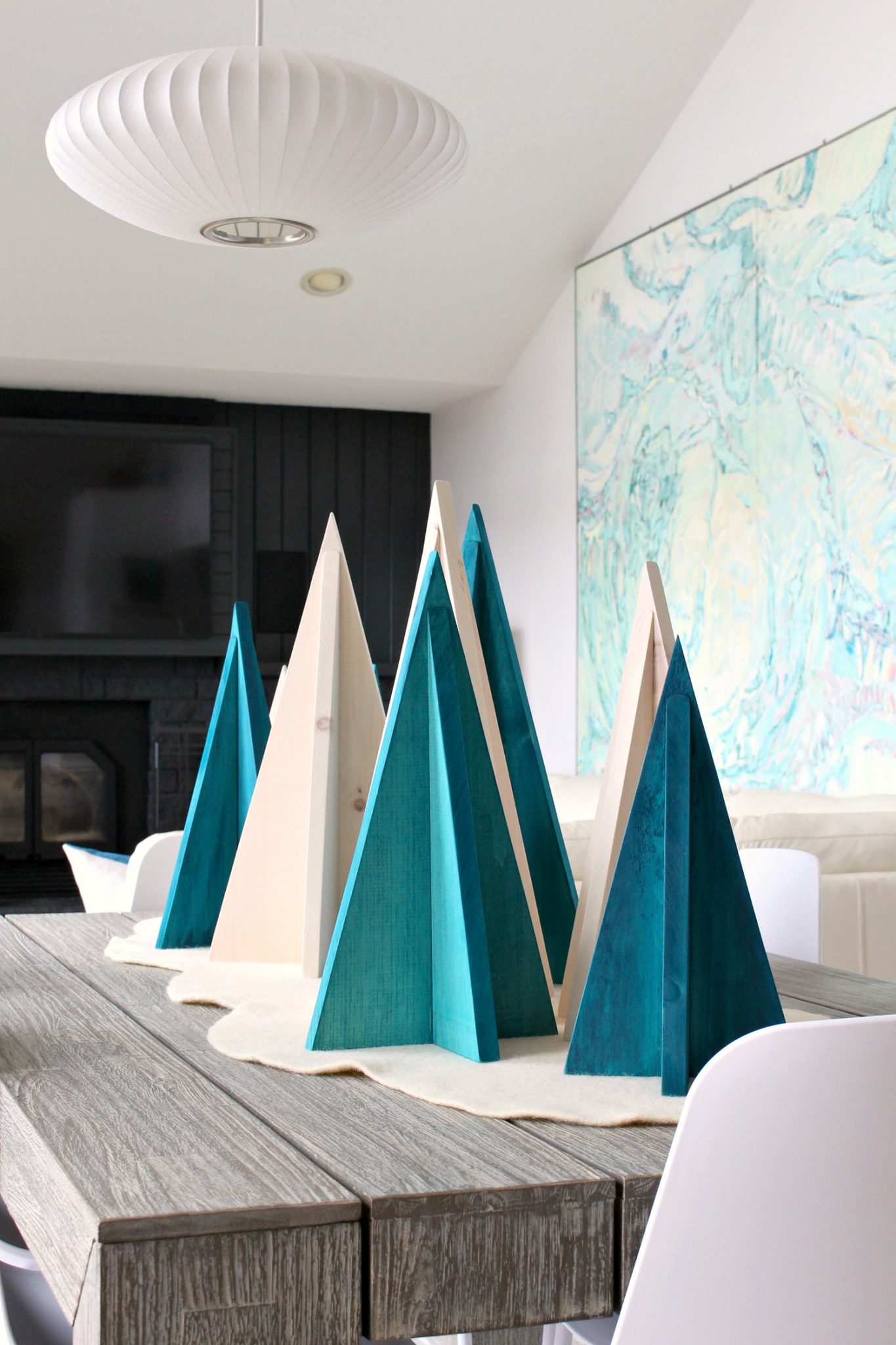 DIY Wood Christmas Trees - Make Your Own Wood Tabletop Trees! | Dans le ...